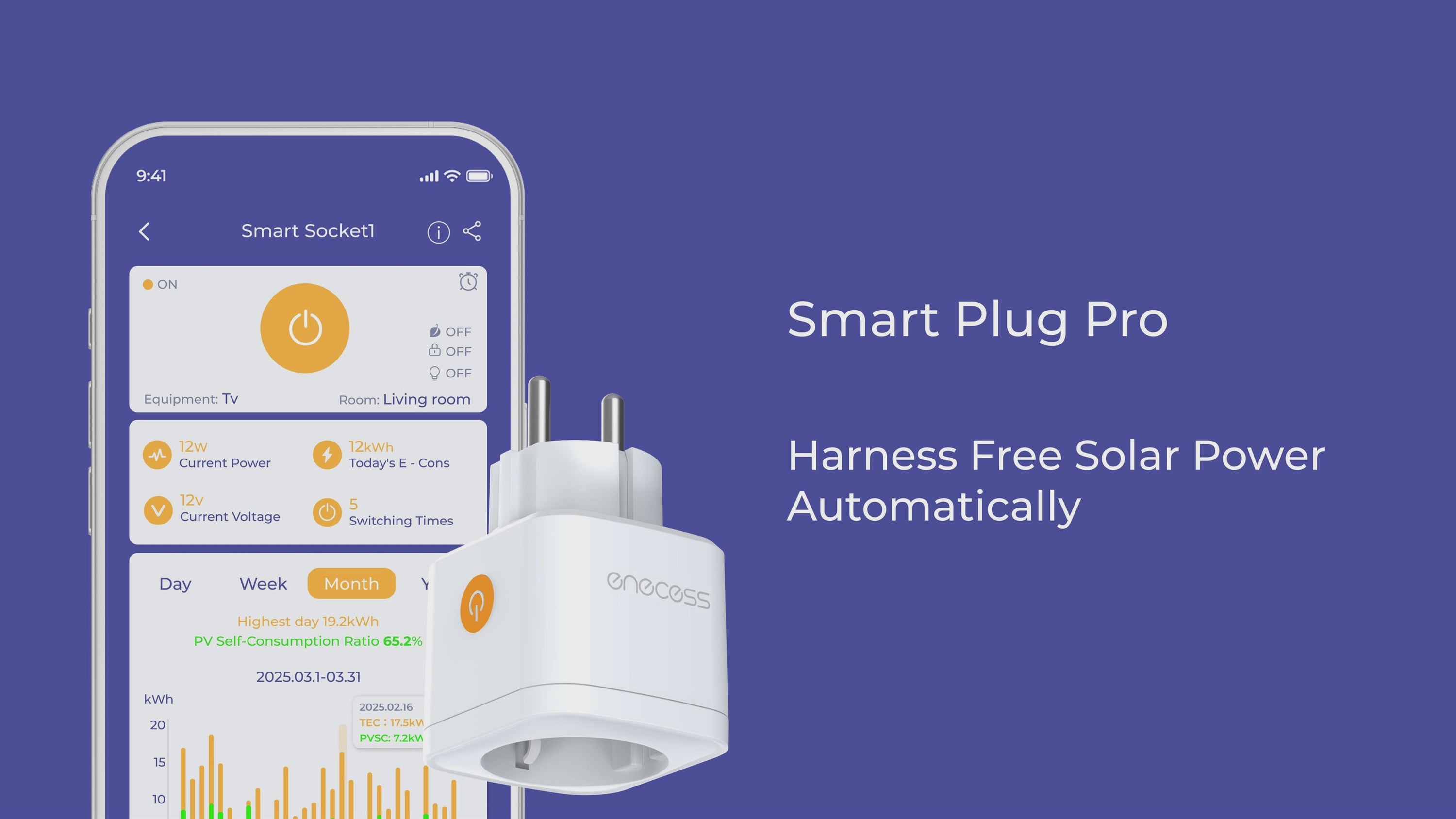 Household High-Power Photovoltaic Smart Socket – enecess